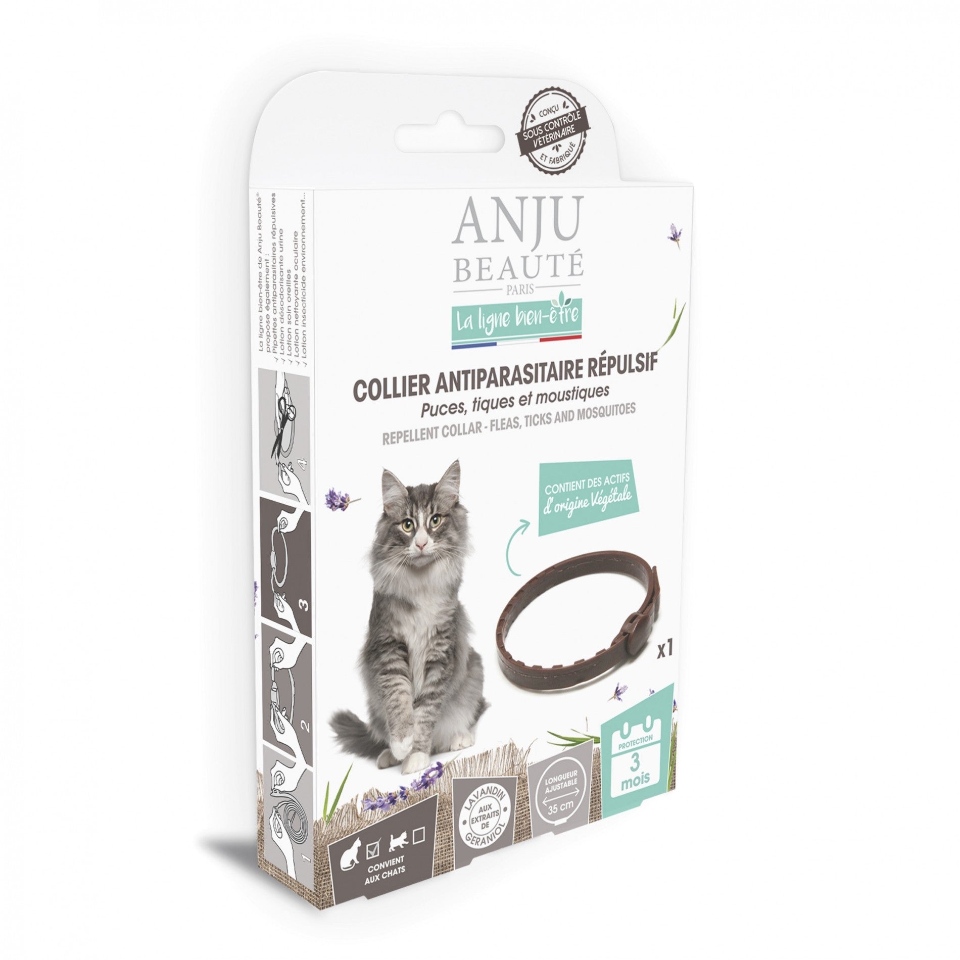 Collier antiparasitaire répulsif chat – Animo boutik